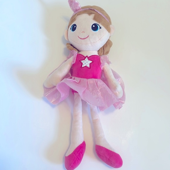 linzy | Toys | Linzy Plush Ballerina Doll Pink Sparkle Star Tutu Brown ...